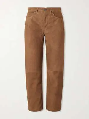 Citizens Of Humanity Miro Suede Barrel-leg Pants