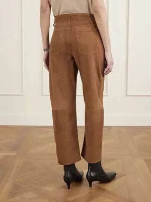 Citizens Of Humanity Miro Suede Barrel-leg Pants