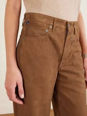 Citizens Of Humanity Miro Suede Barrel-leg Pants
