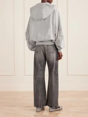 Attico Cotton-blend Zip-up Hoodie