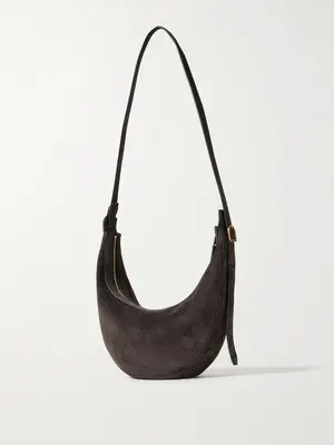 Khaite Augustina Small Suede Shoulder Bag - Brown