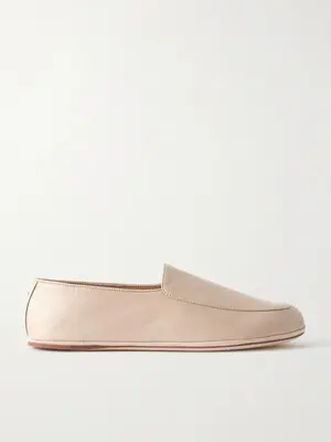 Loro Piana Anton Walk Leather Loafers - Neutrals