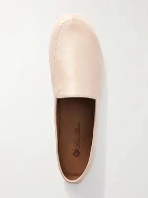 Loro Piana Anton Walk Leather Loafers - Neutrals
