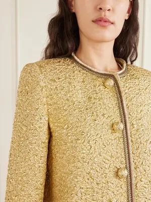 Valentino Garavani Metallic Cloqué-jacquard Jacket