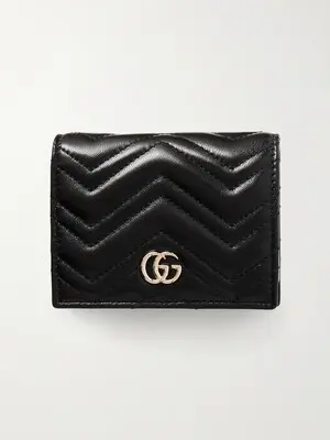 Gucci Gg Marmont Small Quilted Leather Wallet - Black
