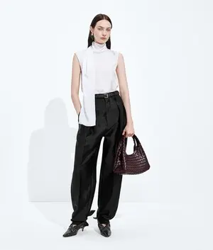Bottega Veneta Intrecciato Leather Shoulder Bag - Dark Barolo
