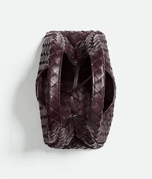 Bottega Veneta Intrecciato Leather Shoulder Bag - Dark Barolo