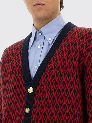 Valentino Garavani Geometric Patterned Cardigan