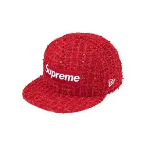 Supreme Bouclé Box Logo Baseball Cap - Red