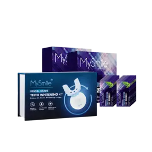MYSMILE Original Teeth Whitening Kit With Teeth Wipes Double Pack 5 Led Light Kit With Wipes - One-color