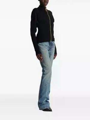 Balmain Zipped Knit Cardigan - Black