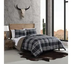 Wrangler City Flats Plaid Navy Twin Duvet Cover Set - One-color