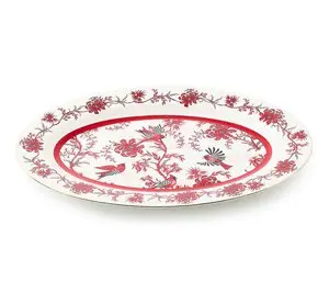 MACKENZIE-CHILDS Cardinal Toile Oval Platter