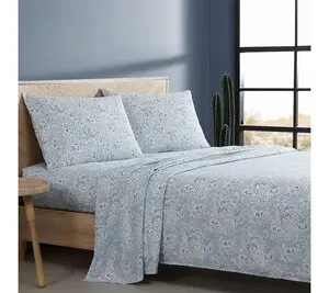 Wrangler Prairieland Paisley Blue King Microfib Er Sheet Set - One-color