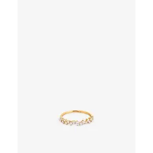 ASTRID & MIYU Crystal Scatter Ring - 18ctgoldplatedsilver