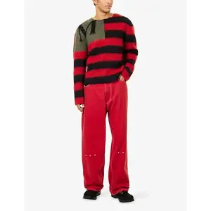 MAINS Striped Crewneck Wool-blend Jumper