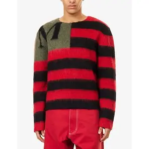 MAINS Striped Crewneck Wool-blend Jumper
