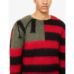 MAINS Striped Crewneck Wool-blend Jumper