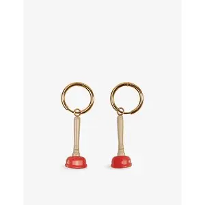 SELETTI Plunger Pendant Hoop Earrings - One-color