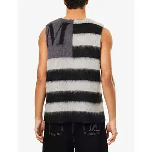 MAINS Striped Wool-blend Vest