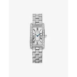 CARTIER Tank Américaine 18ct White-gold And Diamond Watch - White Gold