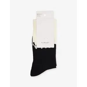 Varley Stellar Color-block Socks - Black/egret