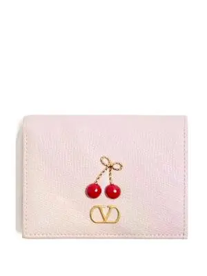 Valentino Garavani Cherryfic Grained Wallet - Pink
