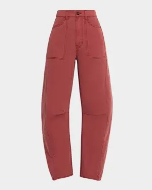 Veronica Beard Sloan High-rise Barrel Jeans