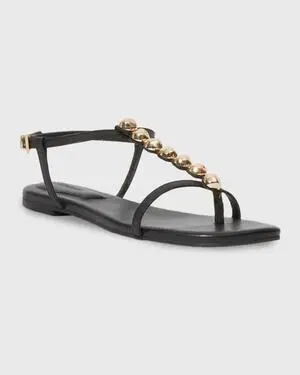 Simkhai Amaya Leather Sandals - Black
