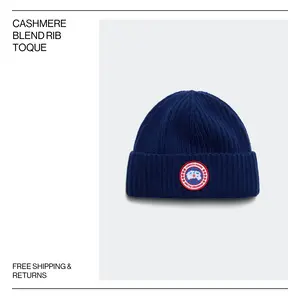 Canada Goose Cashmere Blend Ribbed Toque - Atlantic Nvy