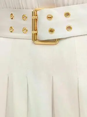 MARCIANO Polo-collar Pleated Midi Dress