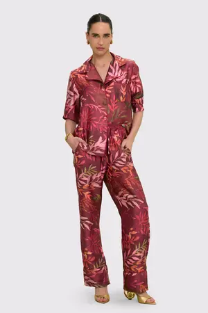 PatBO Zinnia Garden Pajama Set - Red