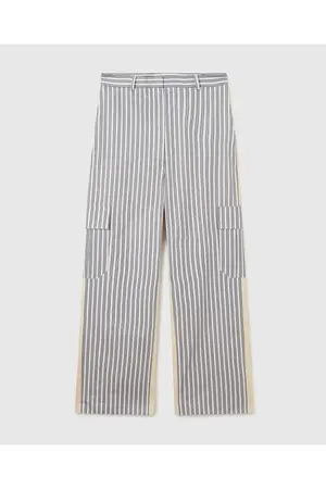 Stella McCartney Oversized Mixed Stripe Cargo Trousers - White