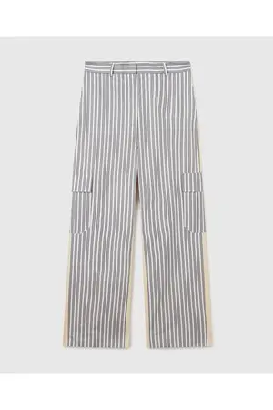 Stella McCartney Oversized Mixed Stripe Cargo Trousers - White
