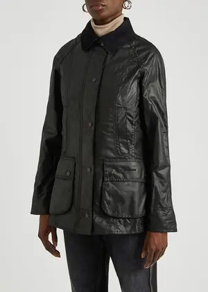 Barbour Beadnell Waxed Cotton Jacket - Black