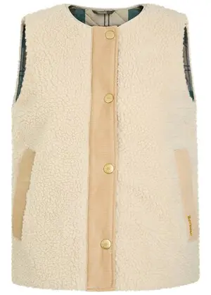 BARBOUR Corduroy-Trim Fleece Gilet