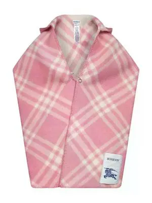 Burberry Check-pattern Hooded Scarf - Pink