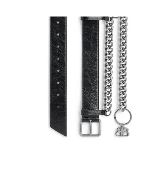 Balenciaga Monaco Chain Belt - Black