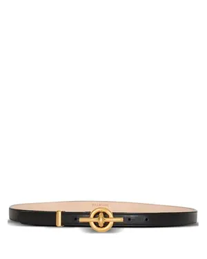 Balmain Calfskin T-bar Belt - Black