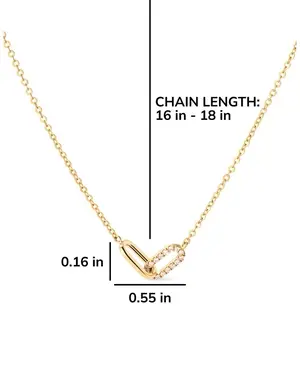 ANA LUISA Solid Lab Grown Diamond Link Necklace