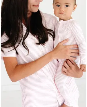 MOTETTE Ballet Stripe Bamboo Pajama Set