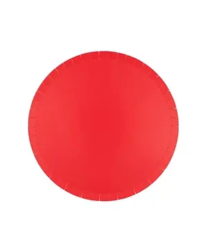 JOLLITY & CO Solid Shade Colors, Paper Party Dessert Plates, Set Of 8 - Cherry