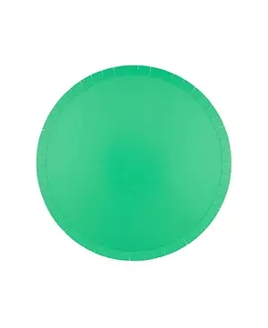 JOLLITY & CO Solid Shade Colors, Paper Party Dessert Plates, Set Of 8 Grass