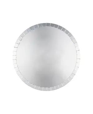JOLLITY & CO Solid Shade Colors, Paper Party Dessert Plates, Set Of 8 - Silver