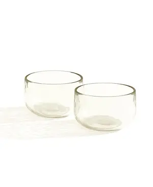THE COLLECTIVE HOME Pebbled Bowls, Set Of 2 - Clear