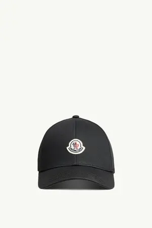 Moncler Cotton Gabardine Baseball Cap - Black