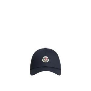 Moncler Cotton Gabardine Baseball Cap - Blue