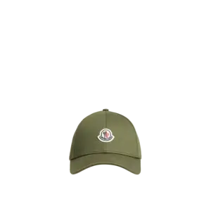 Moncler Cotton Gabardine Baseball Cap - Green