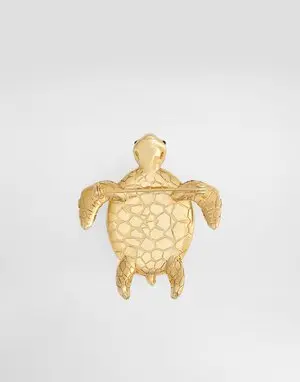 Dolce & Gabbana Turtle Rhinestone Brooch - Green