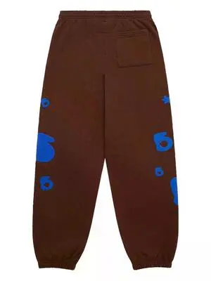 SP5DER Star-print Track Pants - Brown